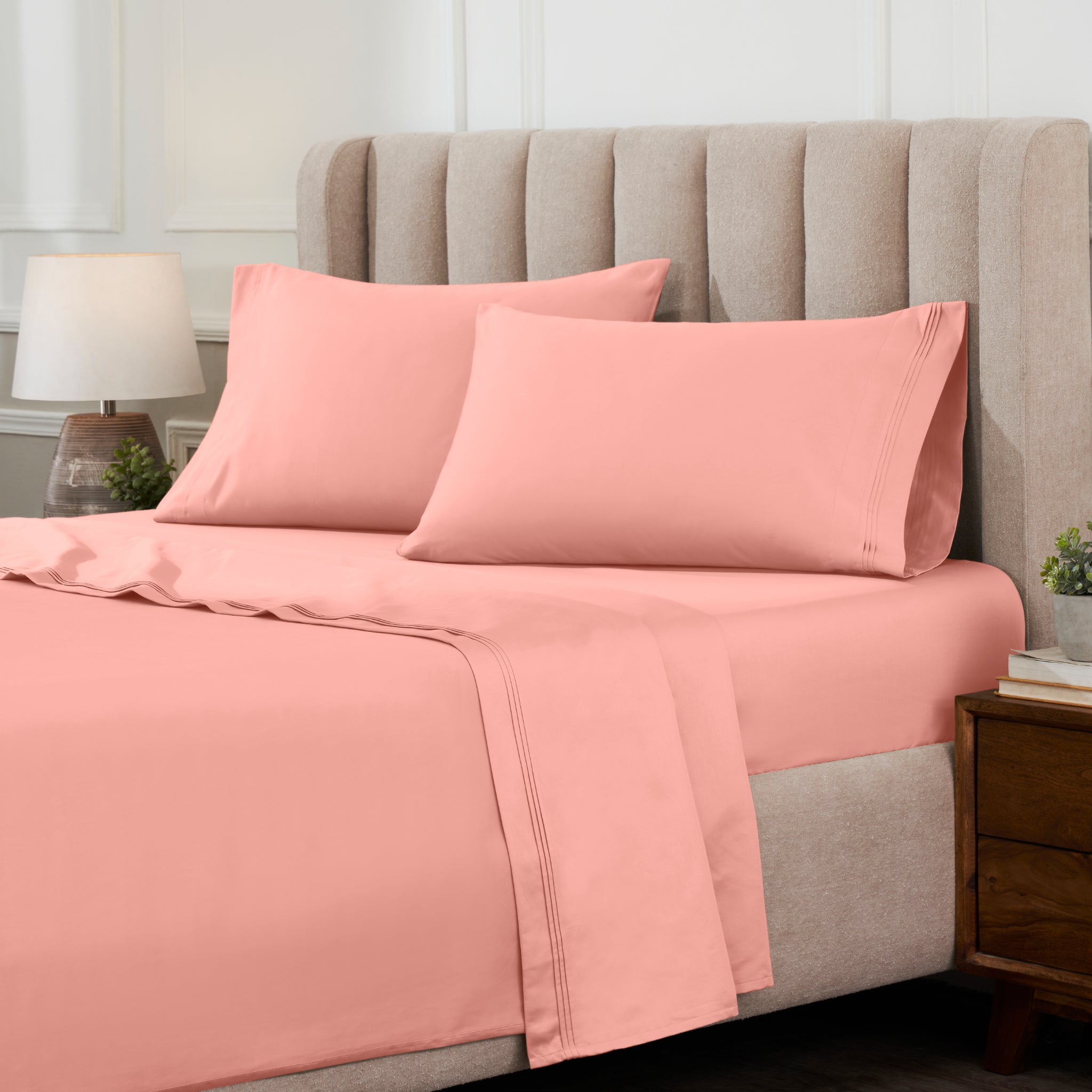 Superior 1000 Thread Count Egyptian Cotton Sateen Solid 4-Piece Sheet ...