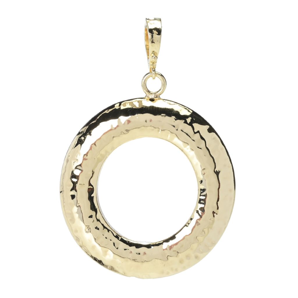 Toscana Italiana 18K Gold Electroform Acqua Bagnata Round Pendant – ShopHQ
