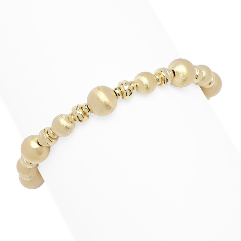 Toscana Italiana Setosa Bead & Hammered Rondelle Bracelet – ShopHQ