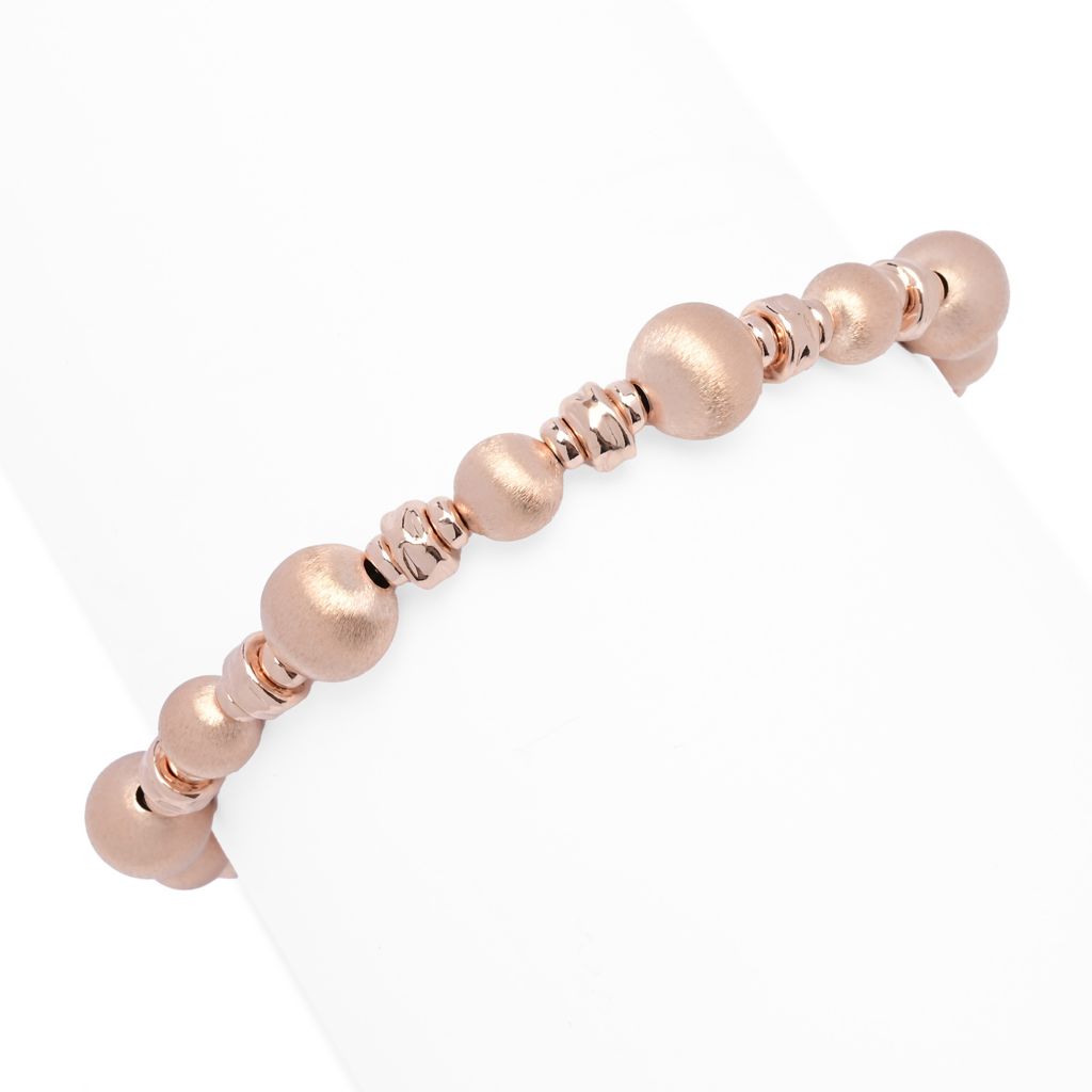 Toscana Italiana Setosa Bead & Hammered Rondelle Bracelet – ShopHQ