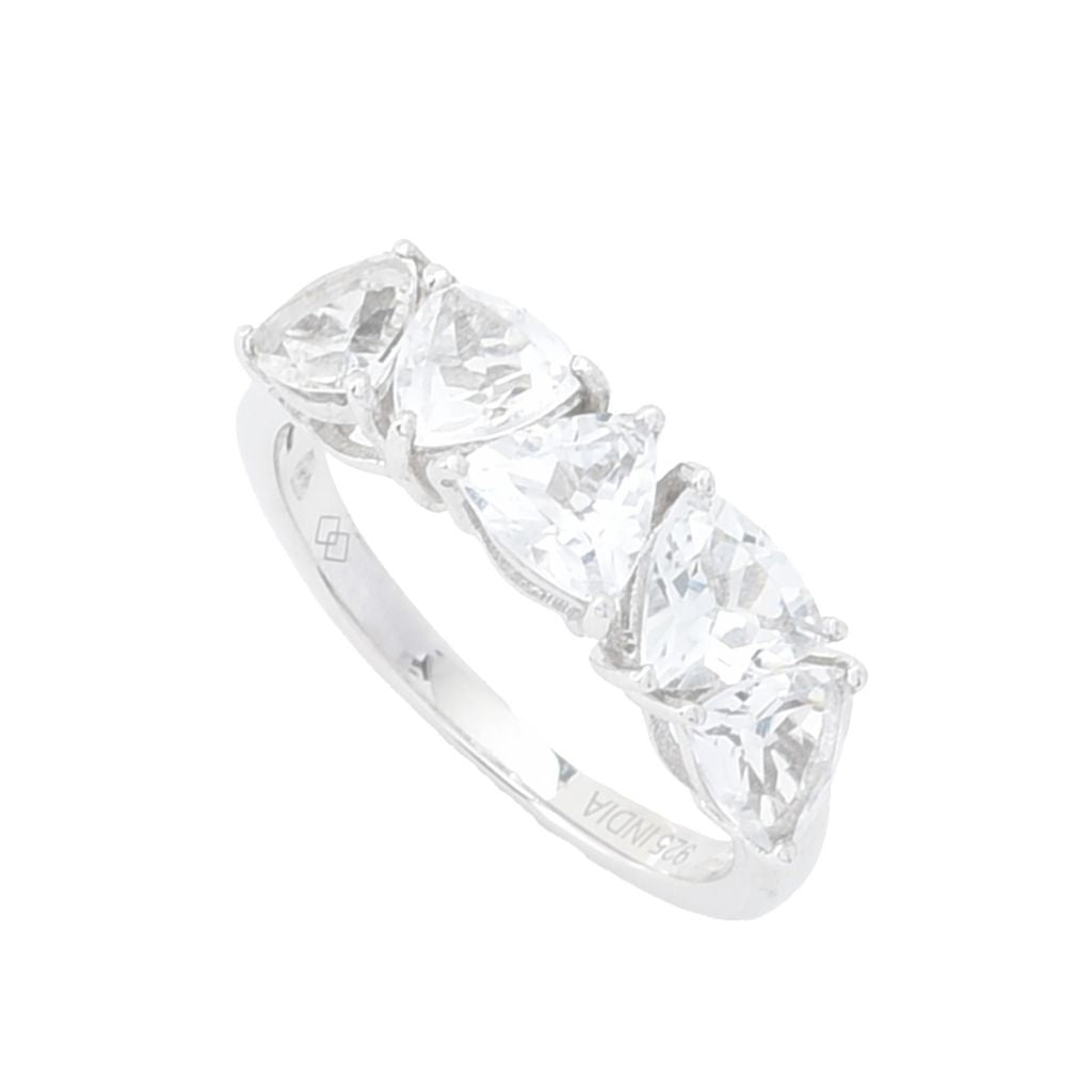 Gem Treasures 2.75ctw Trillion Cut White Topaz 5-Stone Ring – ShopHQ