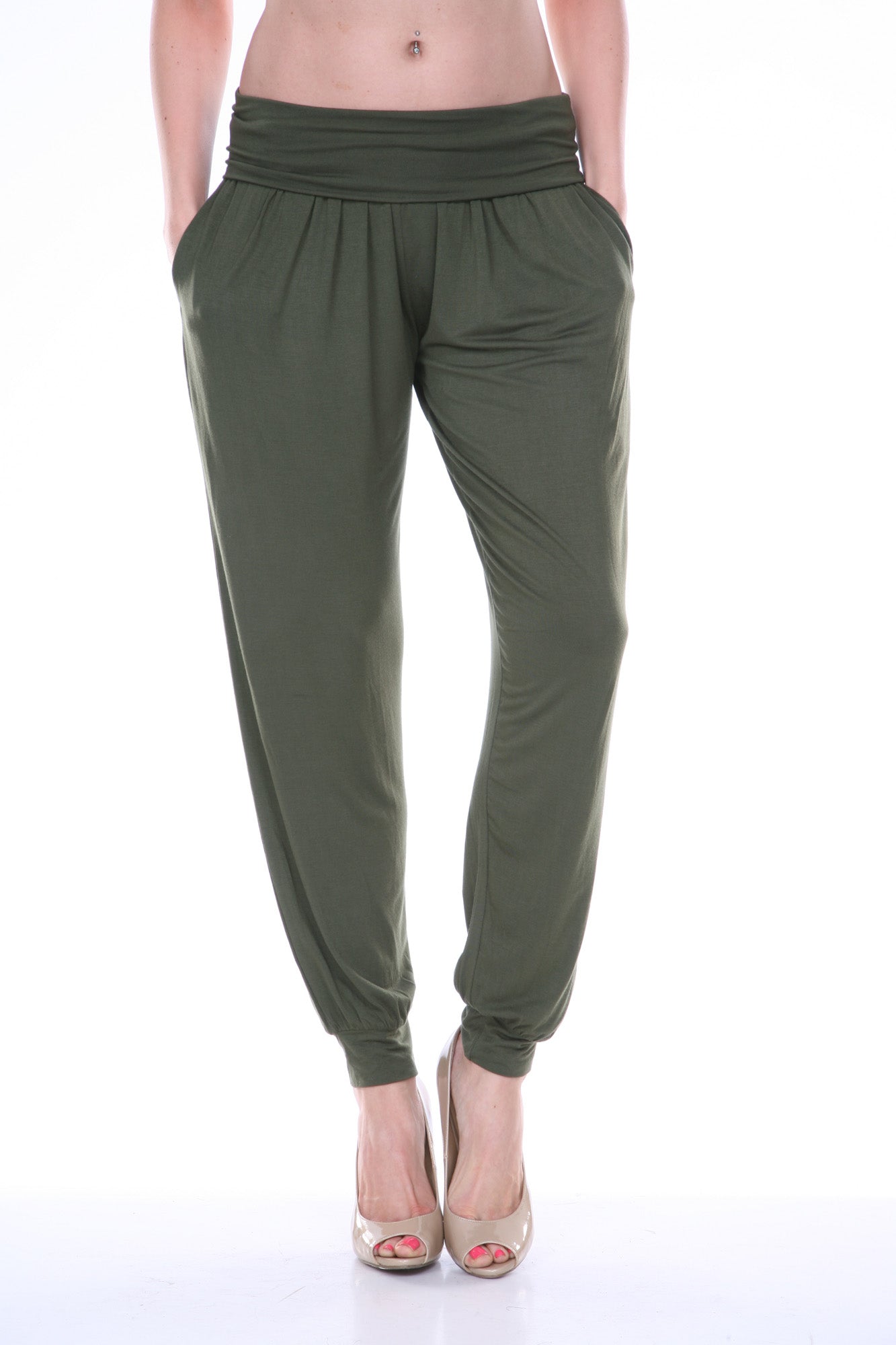White Mark Women's Solid Slouchy Jogger Pants – ShopHQ
