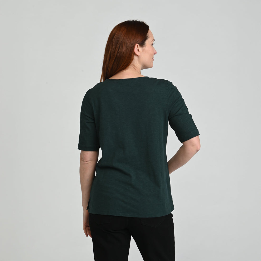 Christopher & Banks Lattice Sleeve Jewel Neck Top – ShopHQ