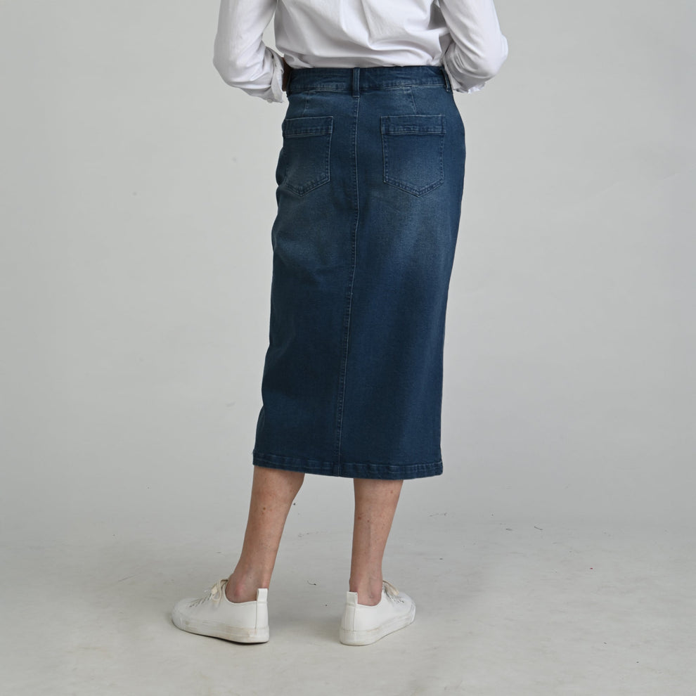 Christopher & Banks Denim Midi Skirt – ShopHQ