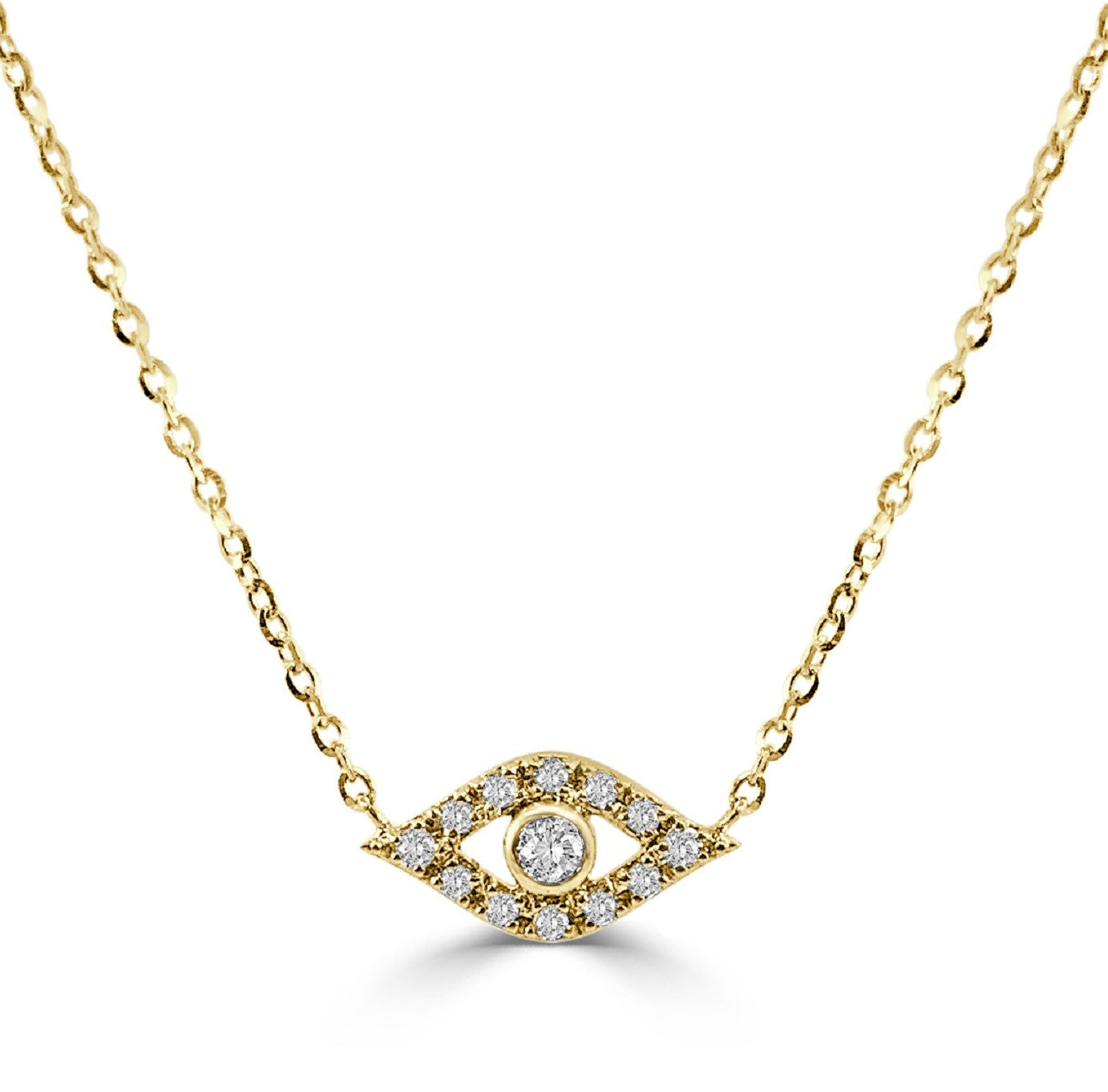 Sabrina Designs 14K Gold 0.08ctw Diamond Evil Eye Necklace – ShopHQ