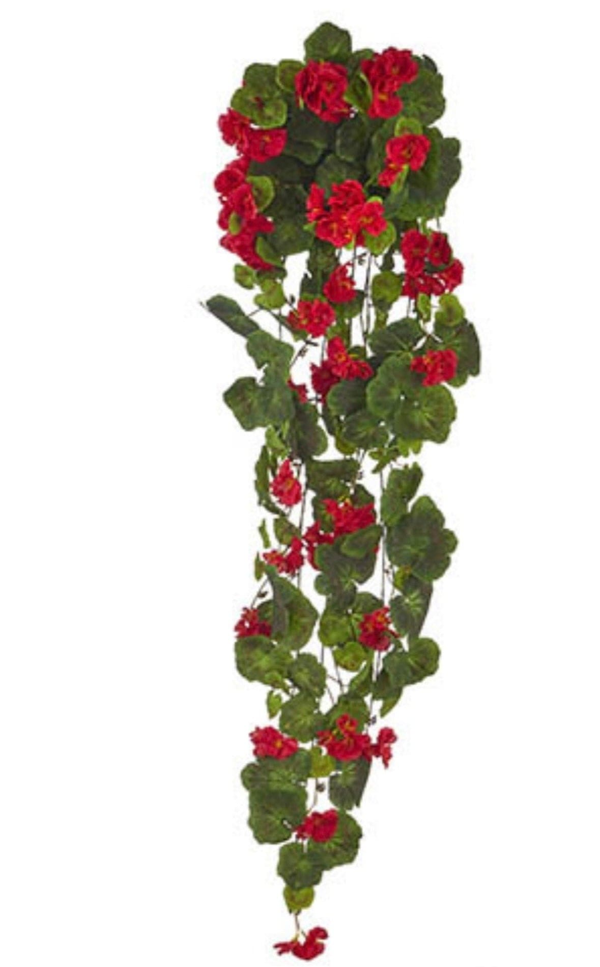 35" Faux Red Hanging Geranium Bush – ShopHQ