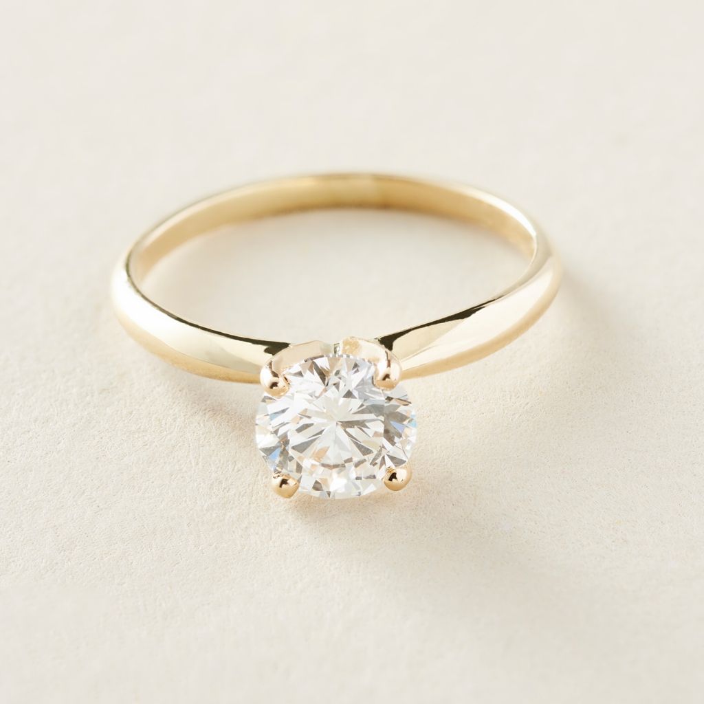 Peace Jewelers 14K Gold 1.00ctw Solitaire Lab-Grown Diamond Ring – ShopHQ