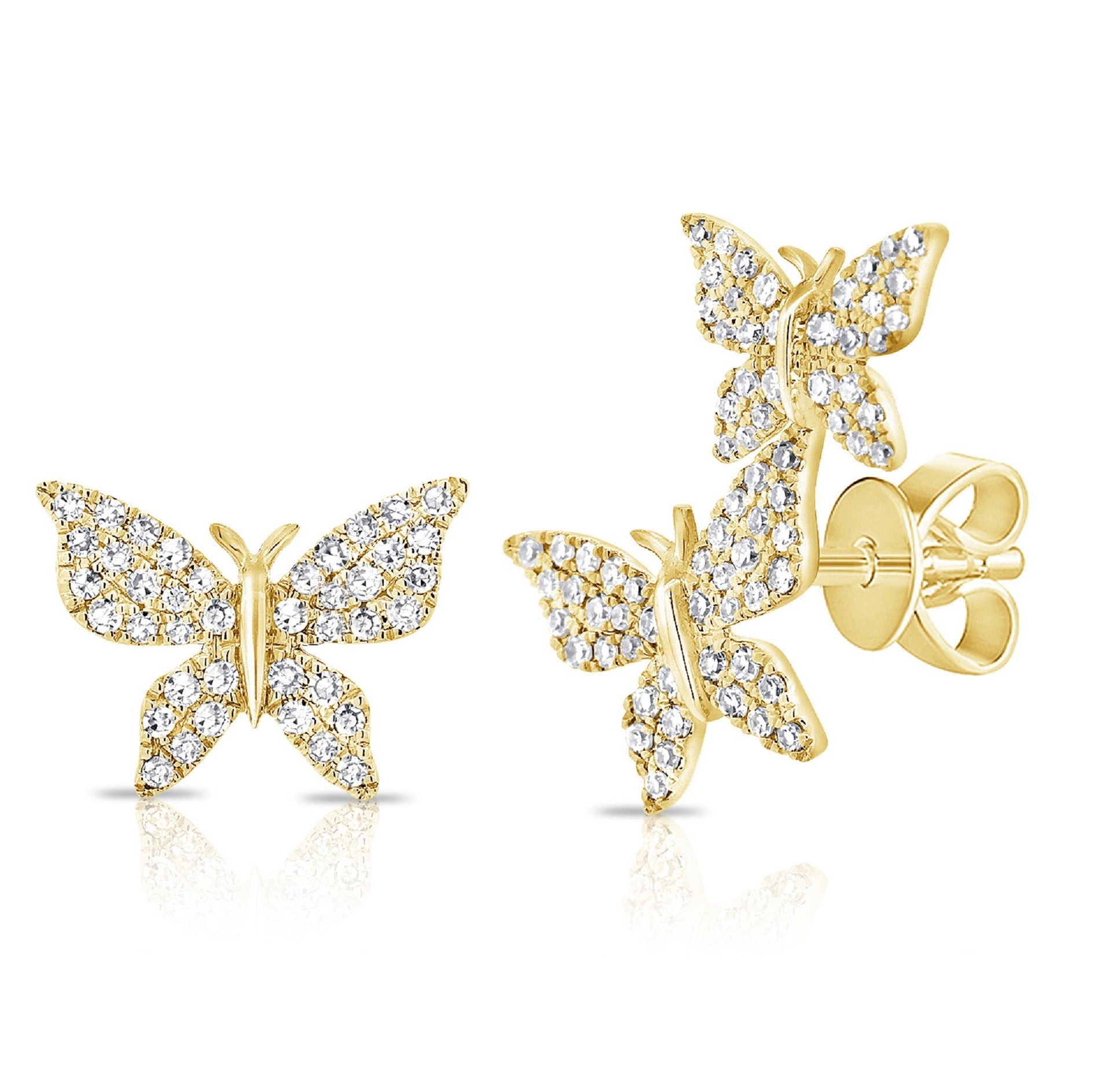 Sabrina Designs 14K Gold 0.38ctw Diamond Butterfly Stud Earrings – ShopHQ