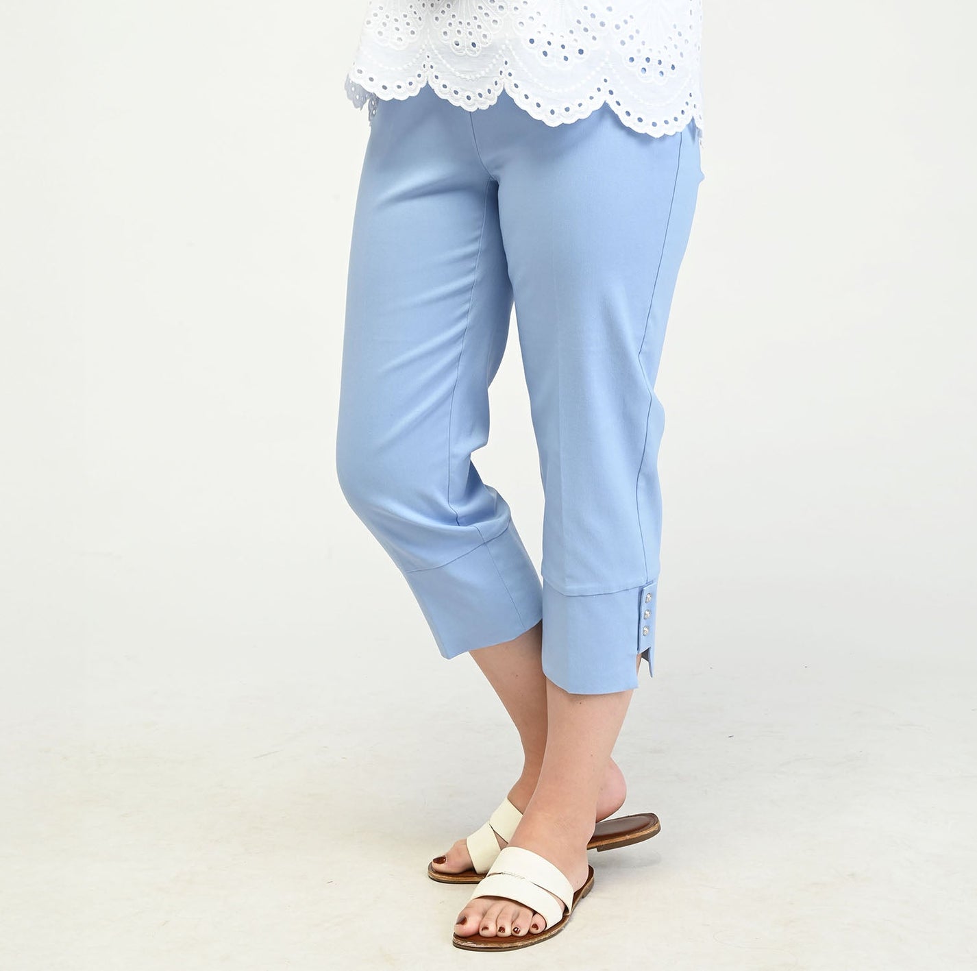 Christopher & Banks Pull On Cuff Detail Millennium Capri – ShopHQ